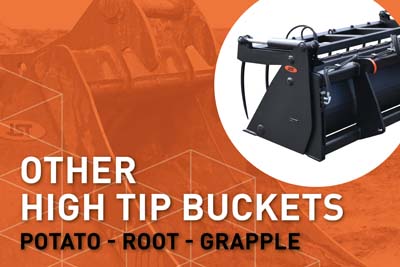 High tip buckets and other buckets with high tip - Maskinfabrikken JST A/S